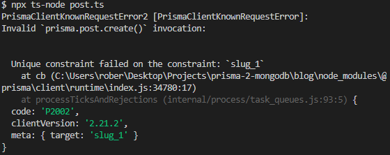 MongoDB Prisma Client not creating indexes correctly · Issue #6756 · prisma/prisma · GitHub