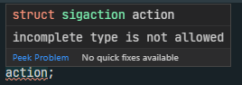 struct sigaction (from signal.h) not recognized by vs code · Issue #93096 · microsoft/vscode ...
