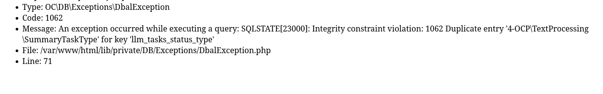 Bug Text Processing Api Can Only Run One Task Then Throws Duplicate Key Errors · Issue