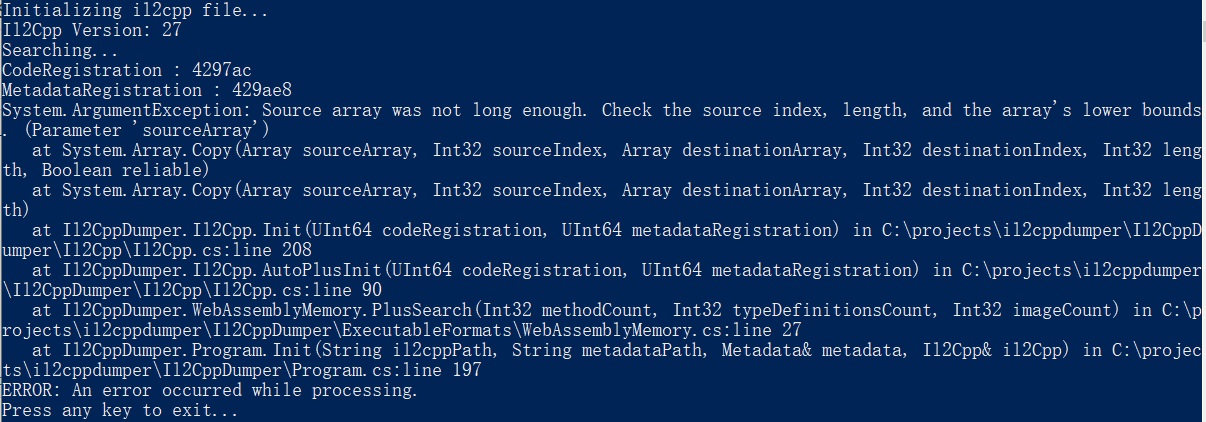 报错: System.ArgumentException: Source array was not long enough. · Issue ...