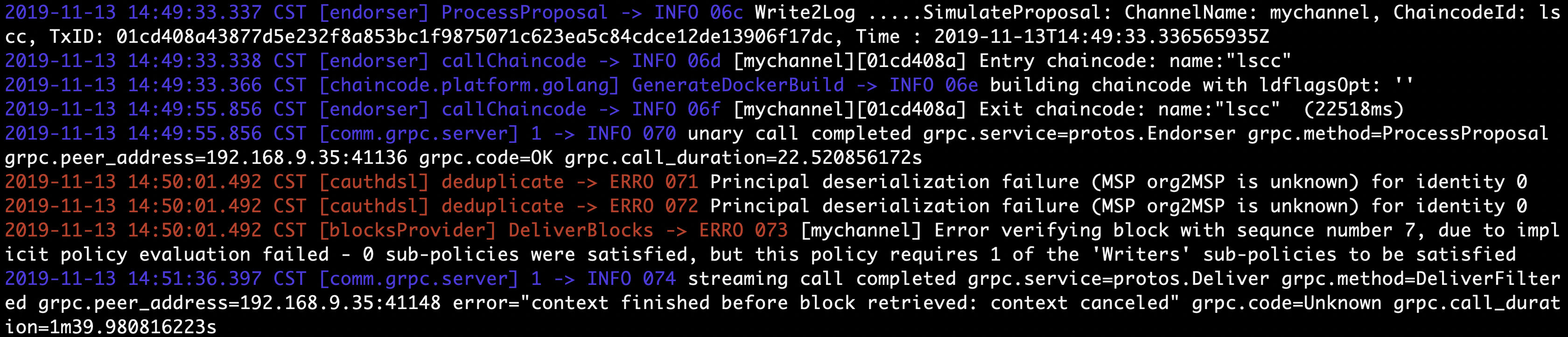Commit timeout for simple@v0 in mychannel from peer0.org1.example.com:7051 · Issue #648 ...