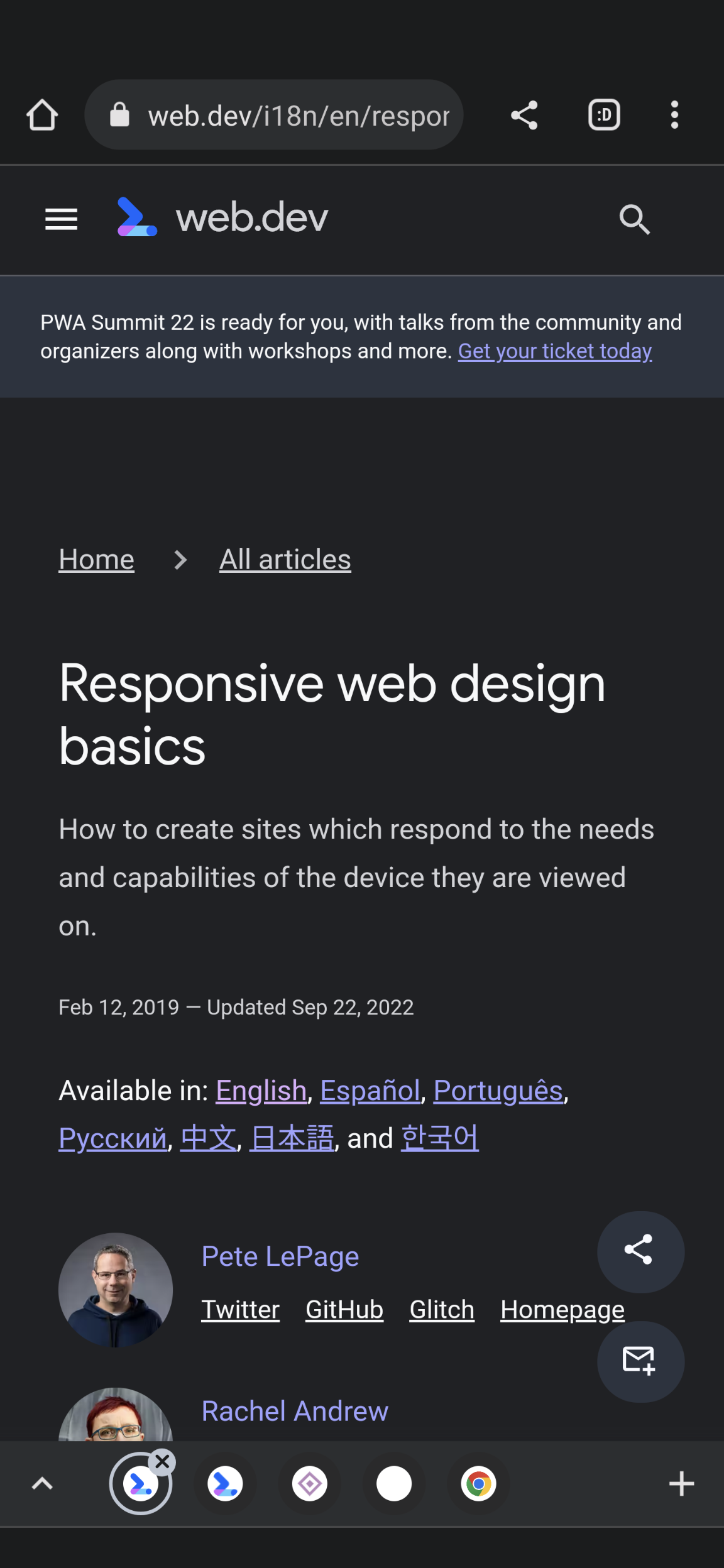 Your site is not responsive · Issue #8424 · GoogleChrome/web.dev · GitHub