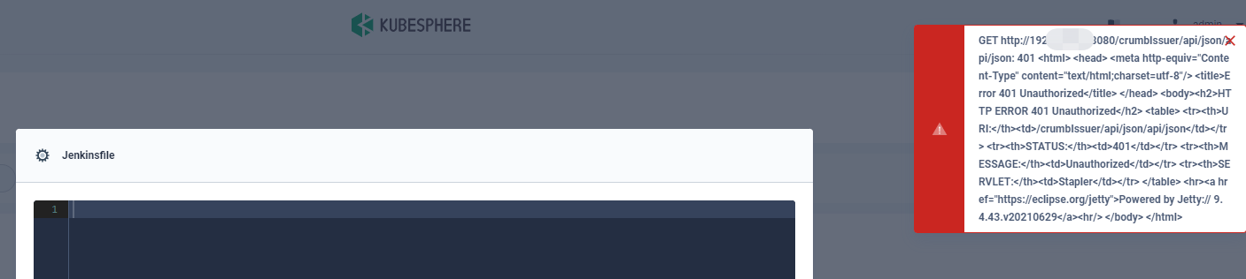 external jenkins 401 Unauthorized · Issue #538 · kubesphere/ks-devops · GitHub