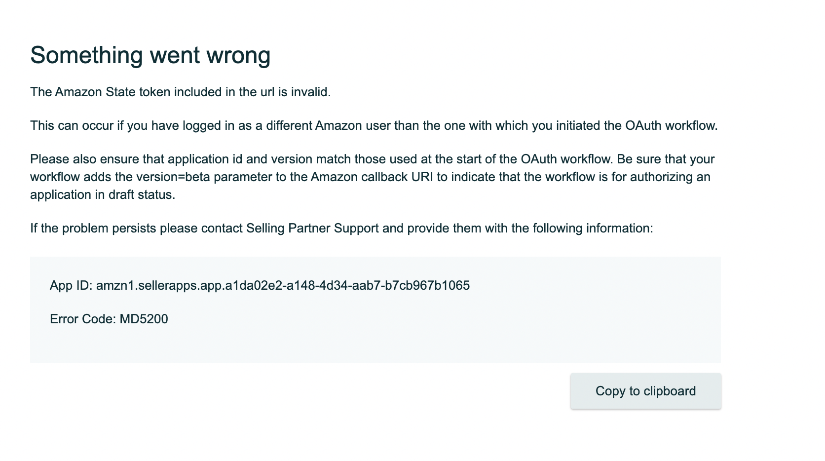 Bug Sp Api Issue Something Went Wrong Md5200 · Issue 2493 · Amznselling Partner Api 