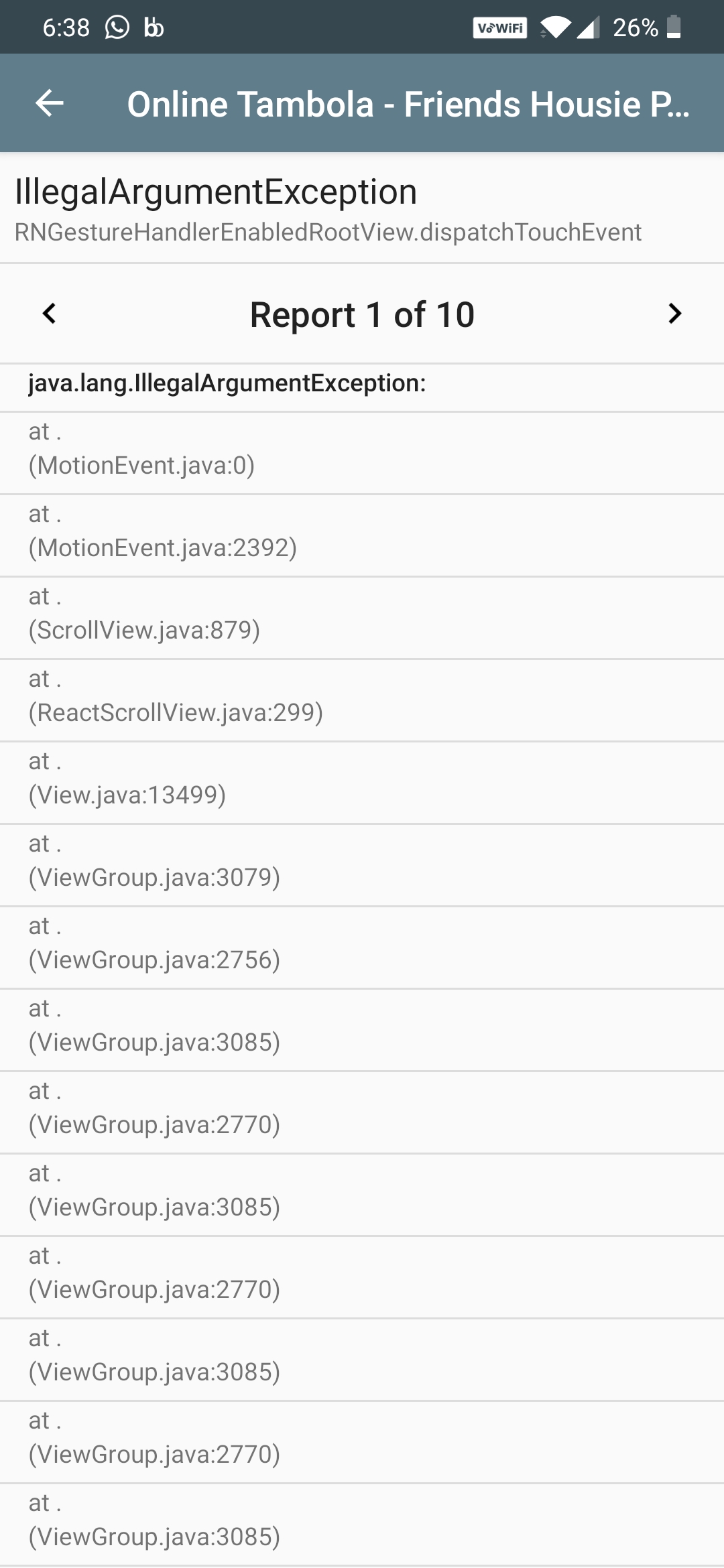 IllegalArgumentException - Scroll View - Expo · Issue #1205 · software-mansion/react-native ...