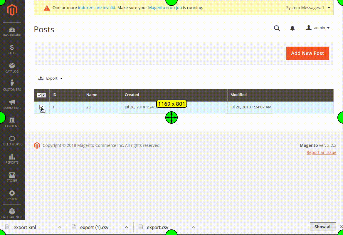 Export to CSV/XML not working in Custom Grid using Listing UI Component · Issue #15384 · magento ...