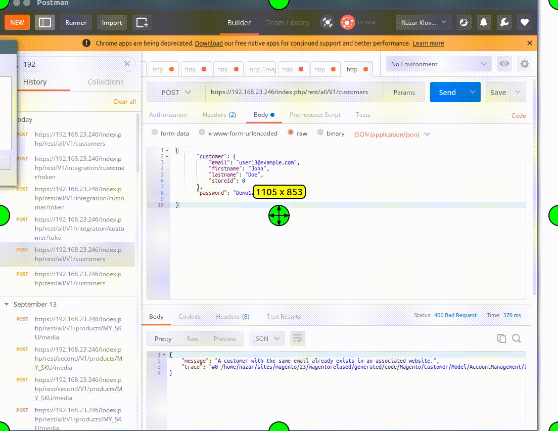 Issue with REST API Customer Create API & Customer Token Integration API · Issue #18088 ...