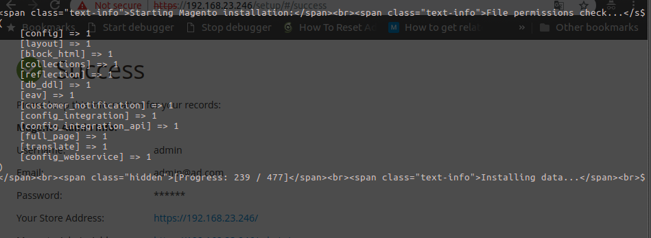 Magento Web Installer doesn't show completeness · Issue #18073 · magento/magento2 · GitHub