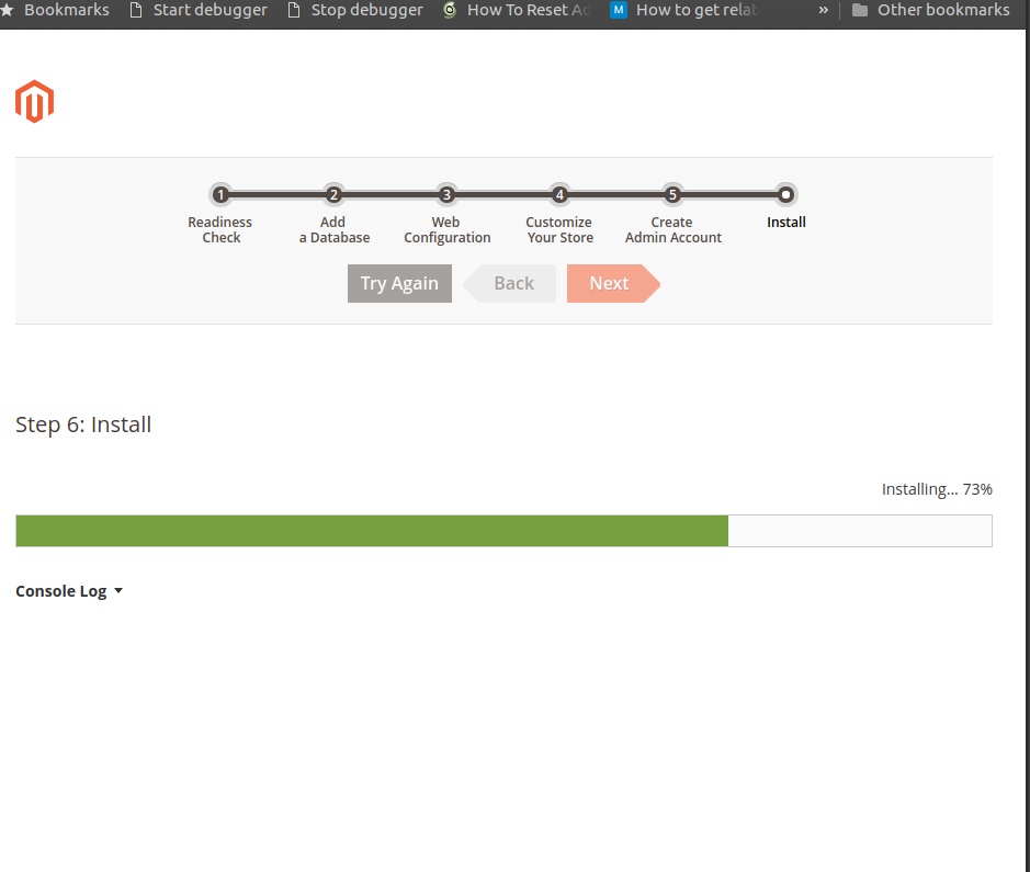 Magento Web Installer doesn't show completeness · Issue #18073 · magento/magento2 · GitHub