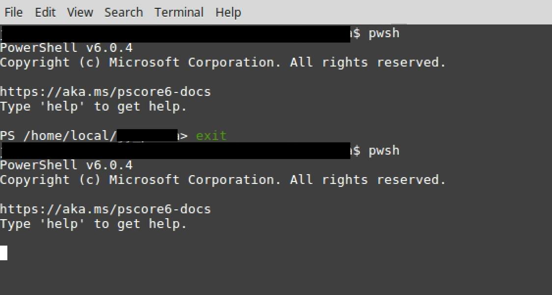 PowerShell v6.0.4 hangs on second (or third) run after restart (no ...