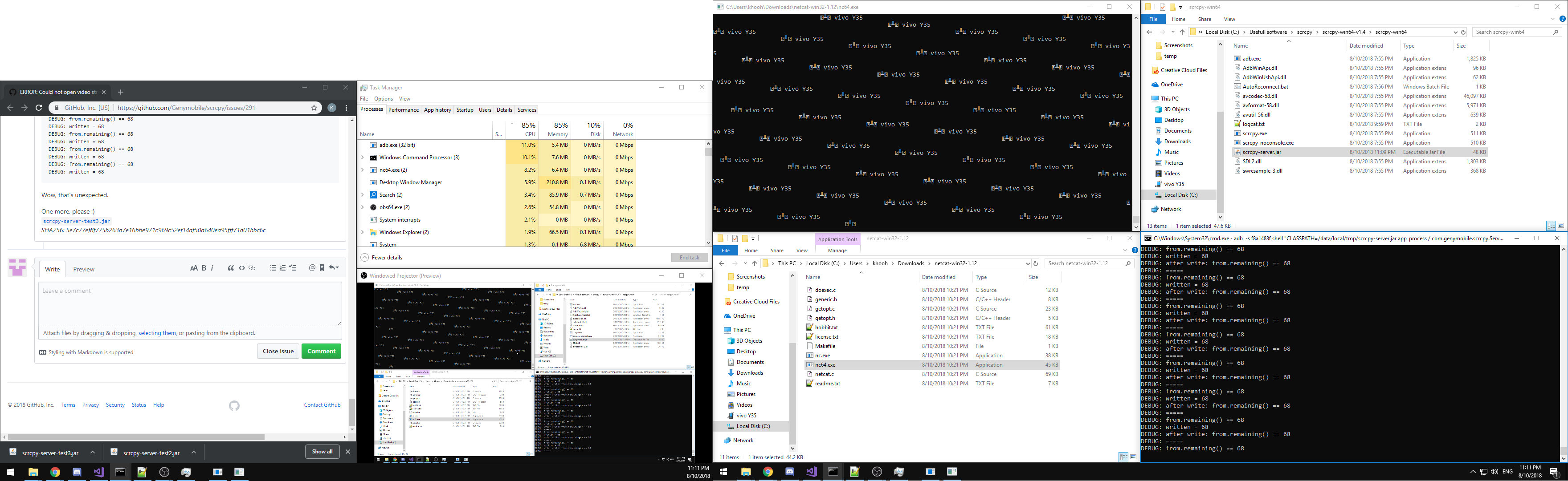 ERROR: Could not open video stream · Issue #291 · Genymobile/scrcpy ...