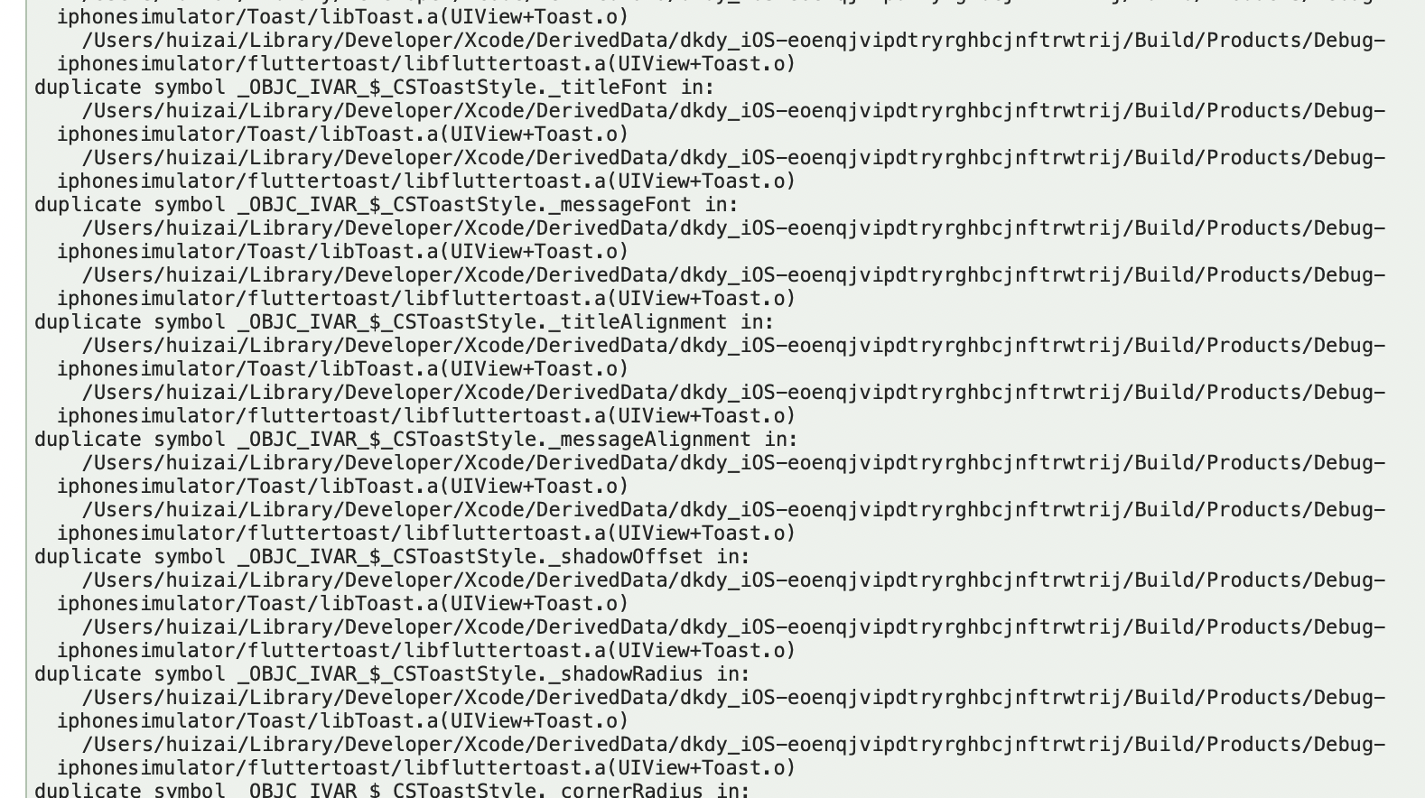 iOS 链接报错 · Issue #104 · ponnamkarthik/FlutterToast · GitHub