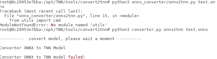 Converter ONNX to TNN model failed! · Issue #730 · Tencent/TNN · GitHub