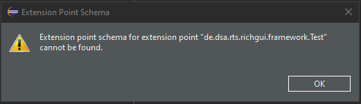 Extension point schema for extension point "..." cannot be found ...