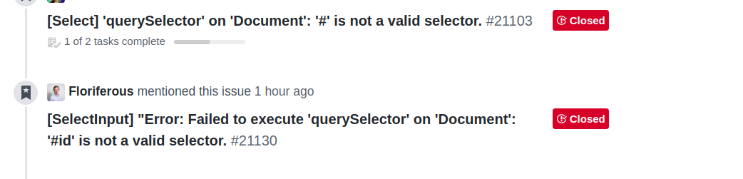 Select Input label causing error with certain IDs · Issue #21045 · mui/material-ui · GitHub