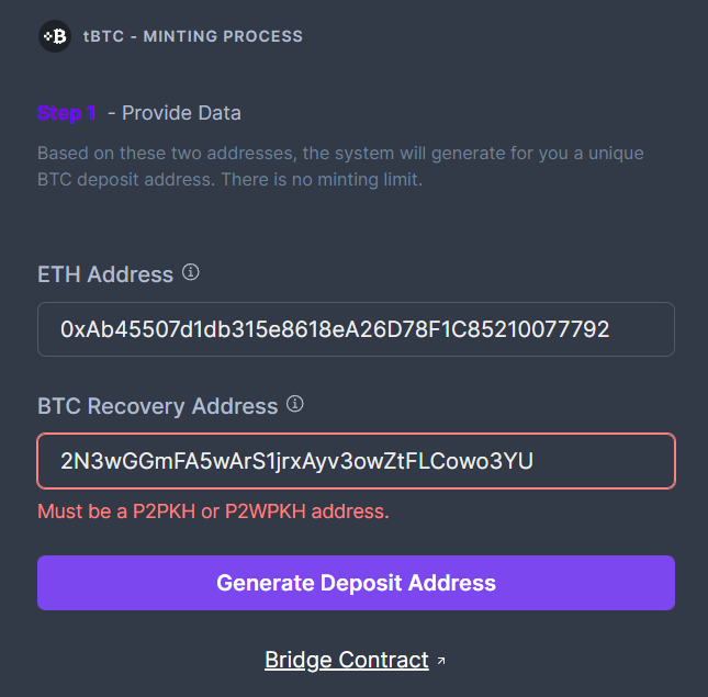 Improving human readability on BTC Recovery Addresses. · Issue #436 · threshold-network/token ...