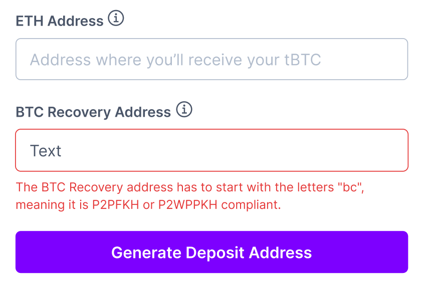 Improving human readability on BTC Recovery Addresses. · Issue #436 · threshold-network/token ...