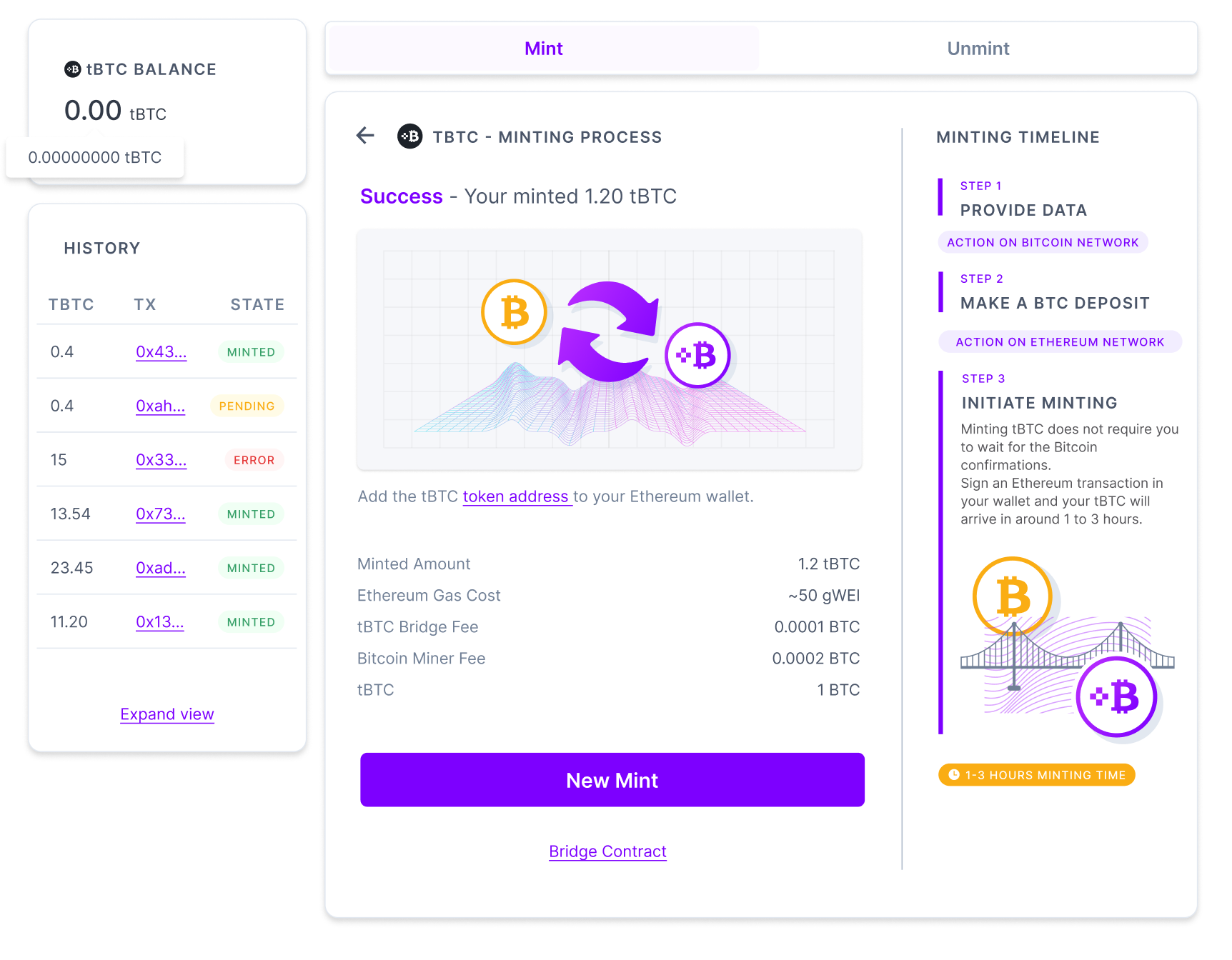 Show links to all ETH and BTC transactions (3 total on success) · Issue #430 · threshold-network ...