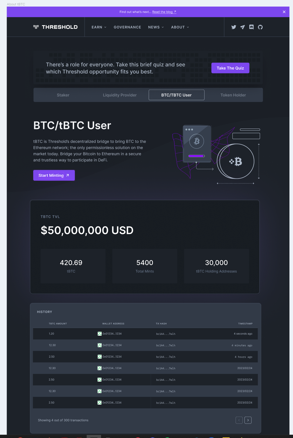 Design: Exploration for tBTC dApp Stats · Issue #466 · threshold-network/token-dashboard · GitHub