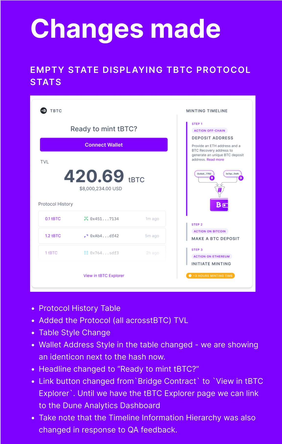 Links to recent deposits in dApp · Issue #458 · threshold-network/token-dashboard · GitHub