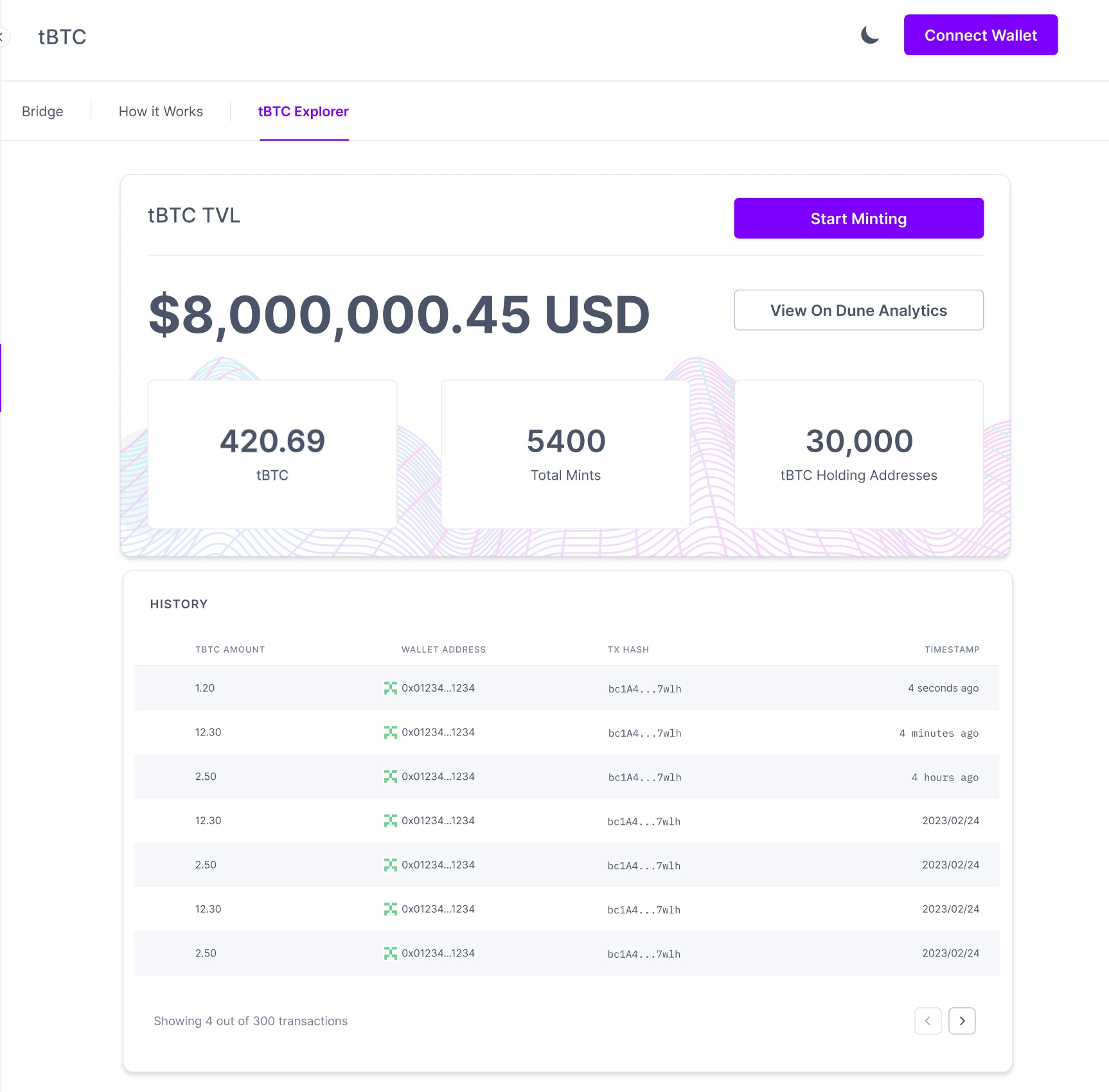 Links to recent deposits in dApp · Issue #458 · threshold-network/token-dashboard · GitHub
