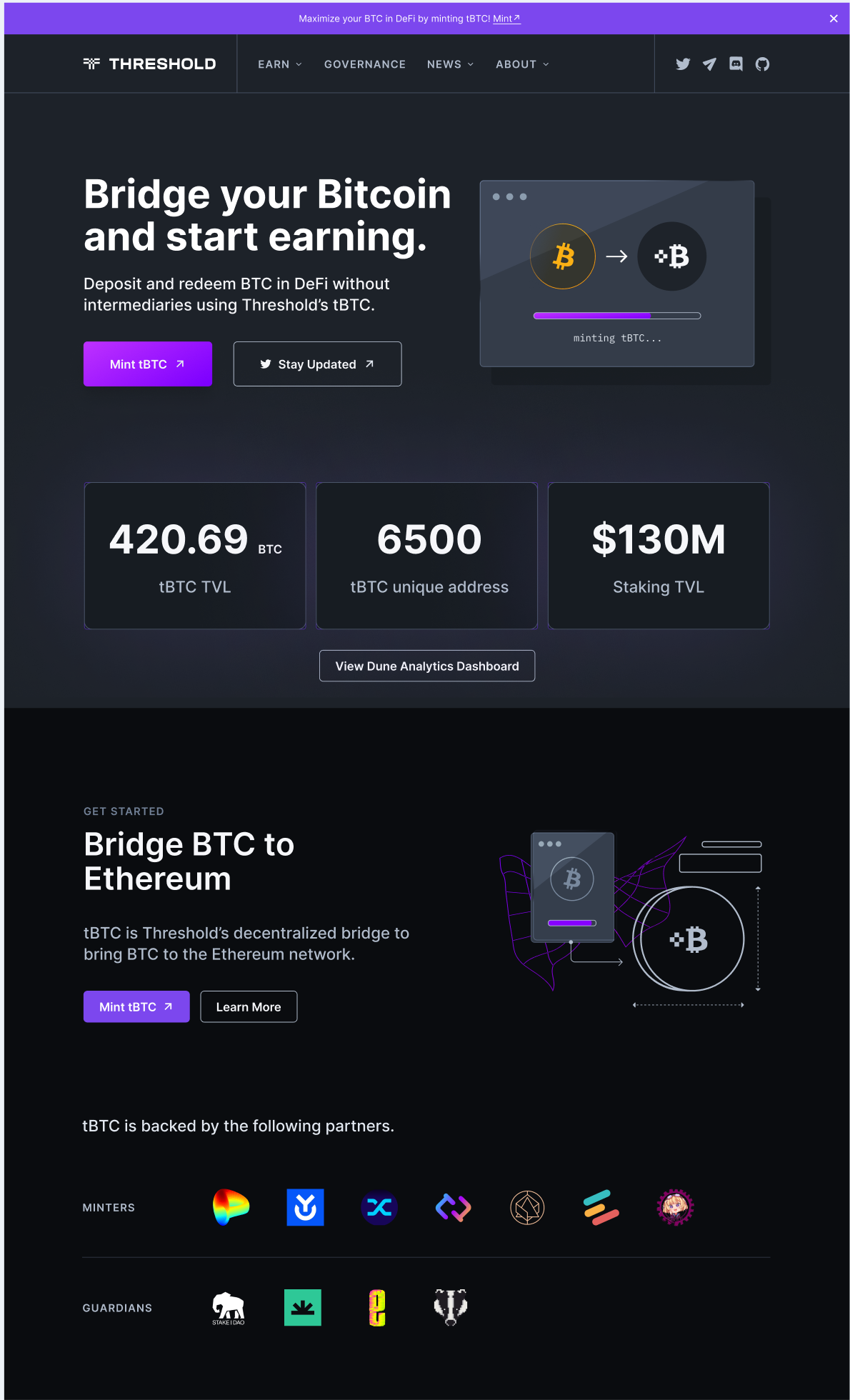 Design: tBTC minted over time · Issue #459 · threshold-network/token-dashboard · GitHub