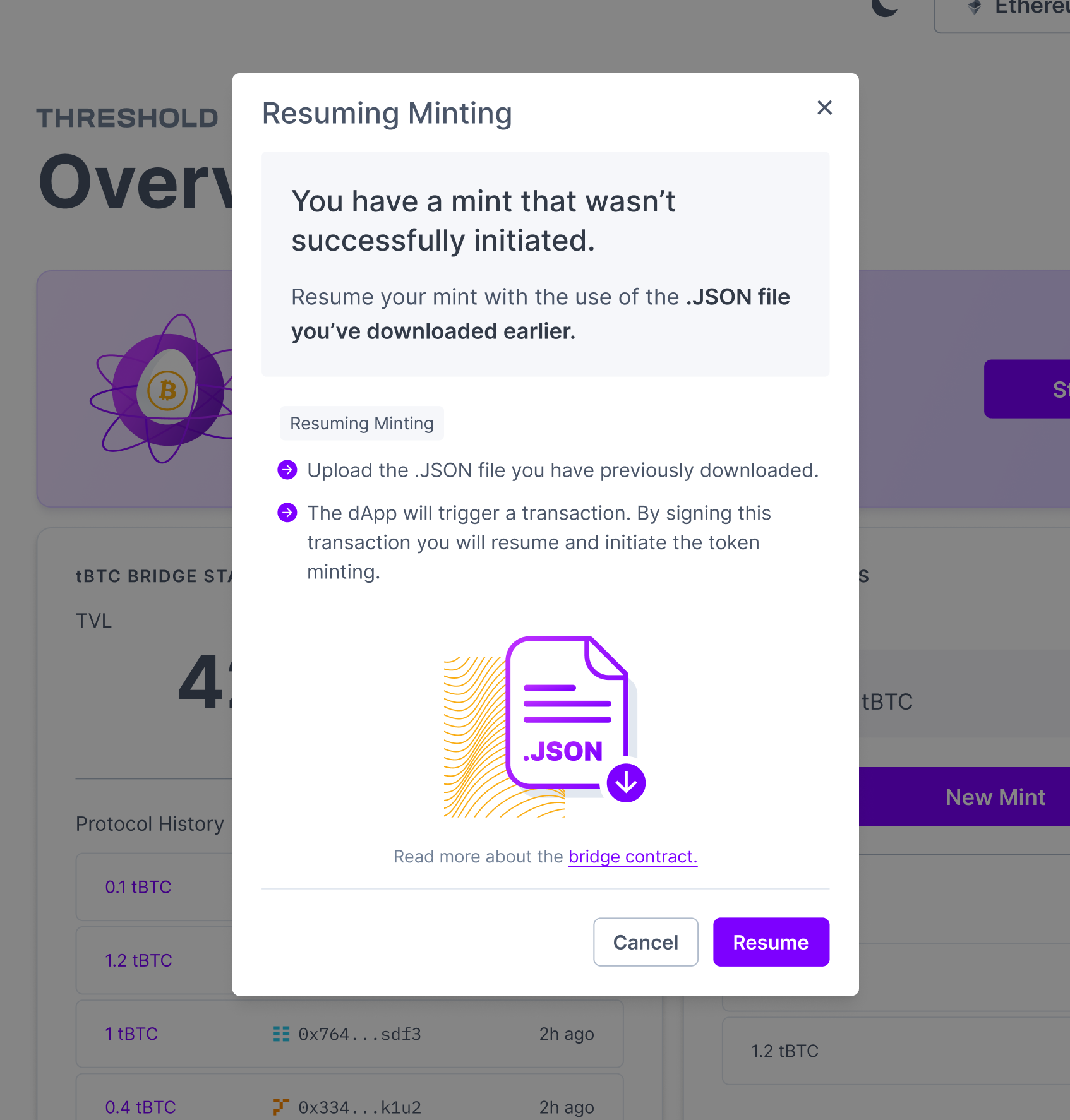 Resume a deposit · Issue #457 · threshold-network/token-dashboard · GitHub