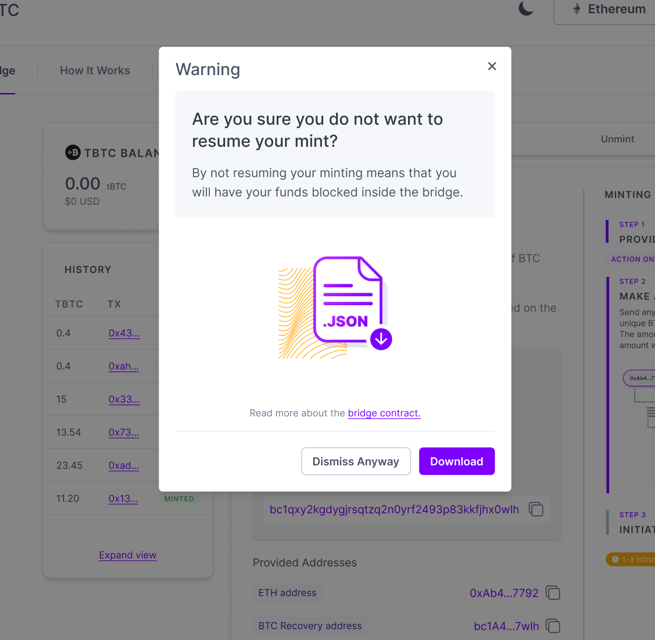 Resume a deposit · Issue #457 · threshold-network/token-dashboard · GitHub