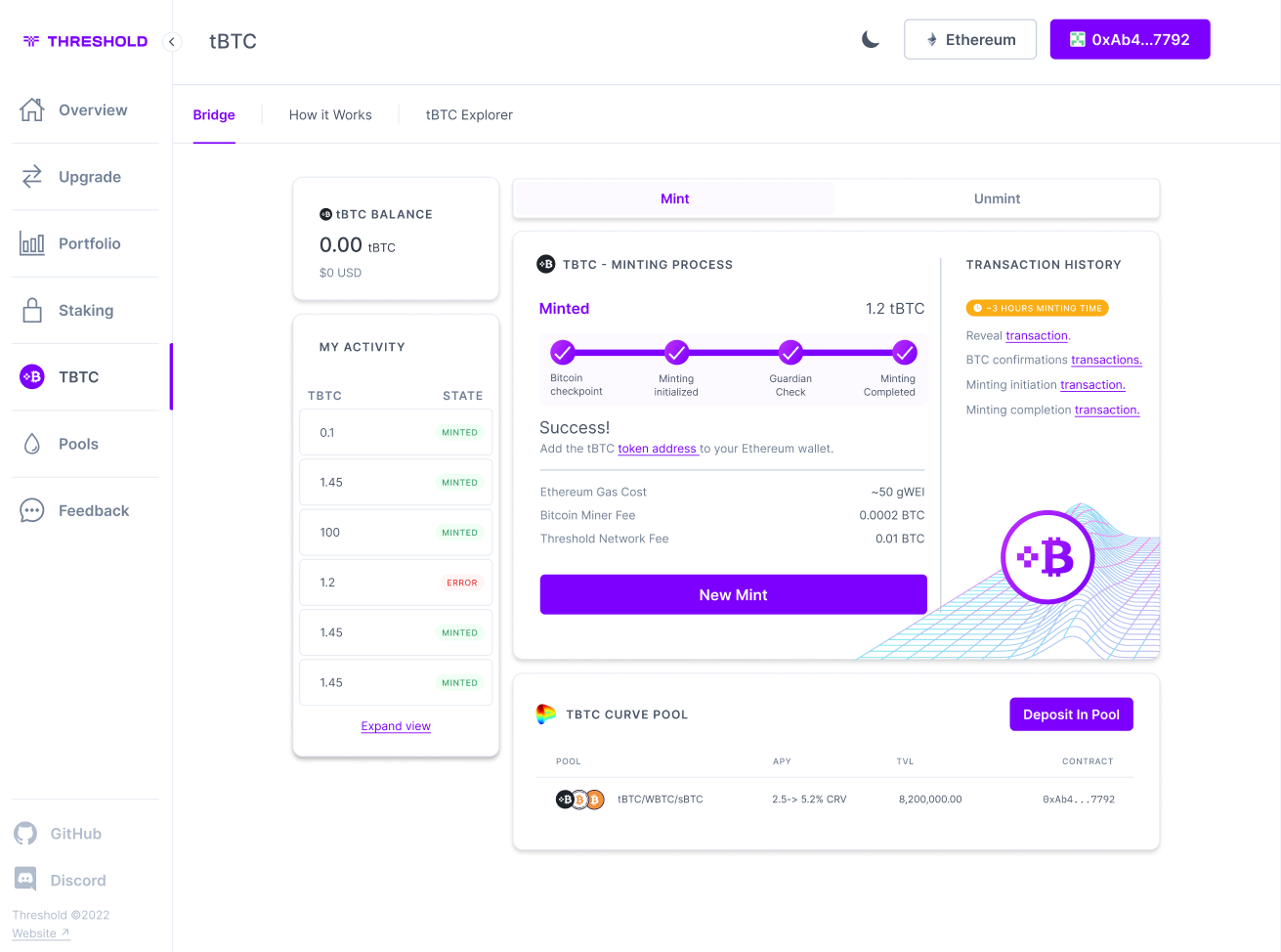 Add broken down fees in the success page · Issue #481 · threshold-network/token-dashboard · GitHub