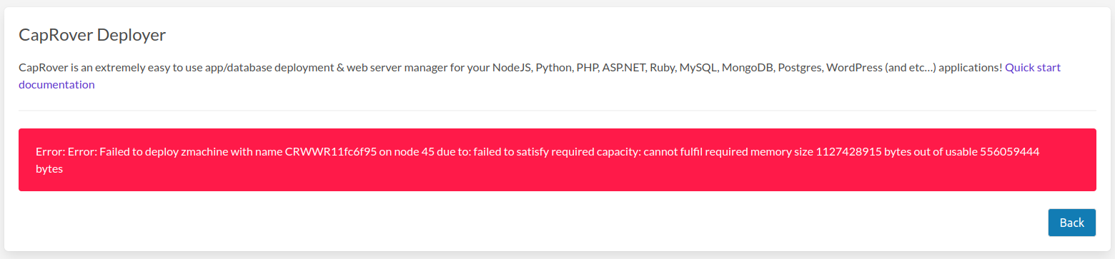 Failed to deploy Caprover · Issue #1105 · threefoldtecharchive/grid_weblets · GitHub