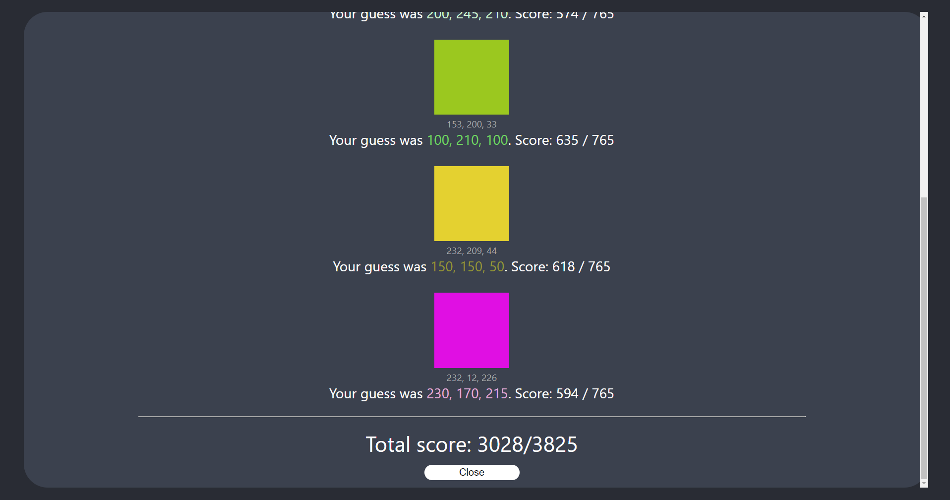 GitHub - puddily/guess-the-rgb: Guess the RGB values of colors and see ...
