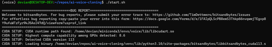CUDA_SETUP: WARNING! libcudart.so not found in any environmental path · Issue #128 ...