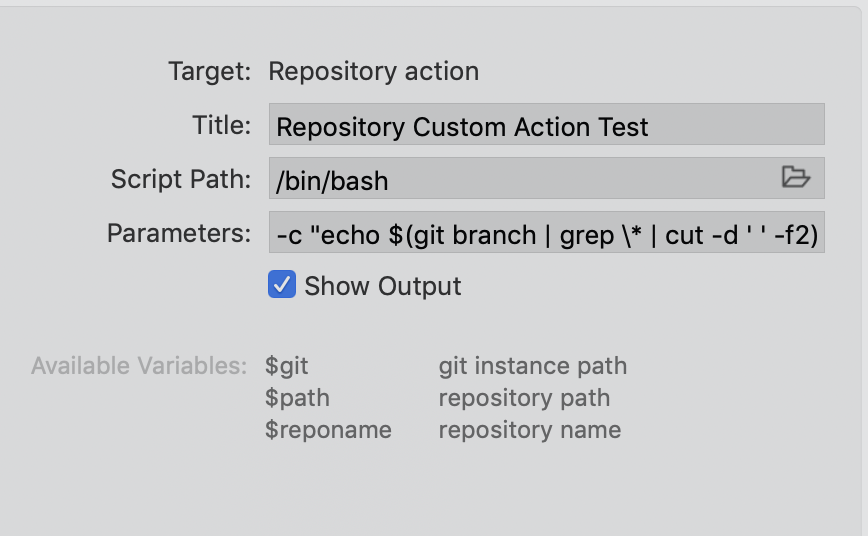 Support $() operation in custom action · Issue #681 · fork-dev/Tracker · GitHub