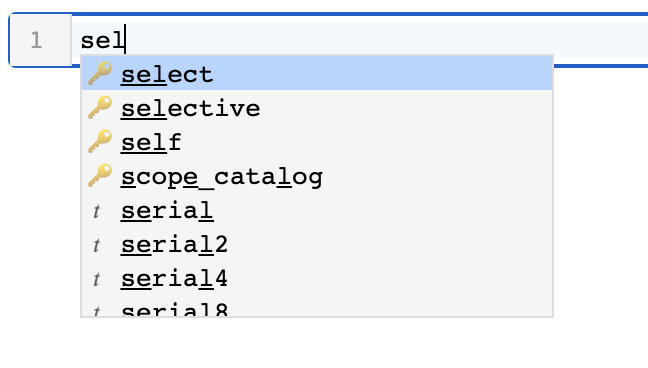 Uppercase Sql Suggestions Throws Off Fuzzy Matcher · Issue 374 · Codemirror Dev · Github