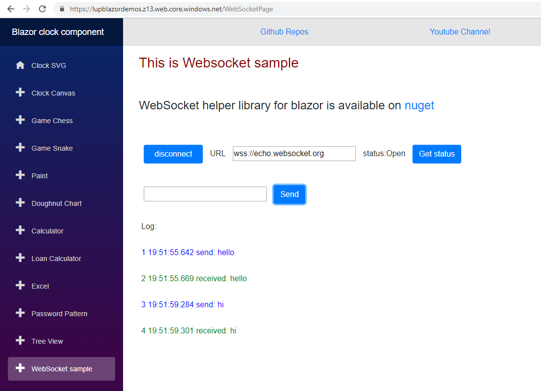 Add new sample and library (WebSocket) · Issue #375 · aspnet/Blazor ...