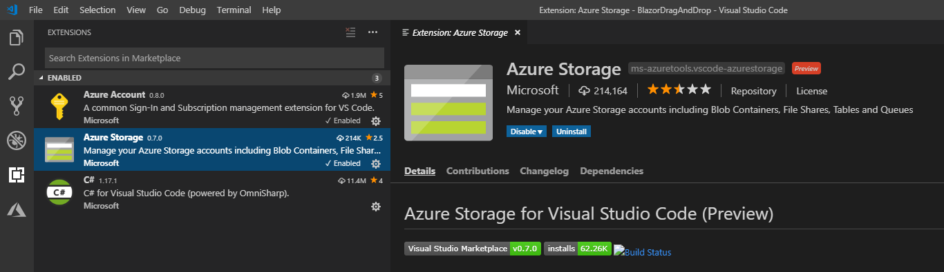 When uploading blob .wasm files content type set to application/wasm rather then application ...