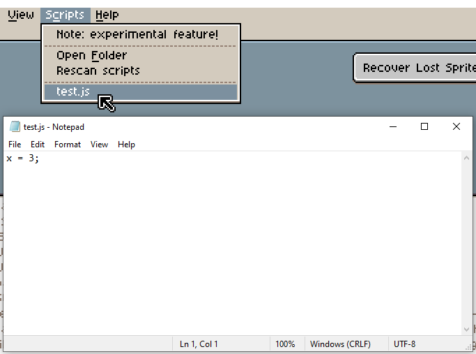 Crash When Executing Js Script · Issue 383 · Libresprite Libresprite · Github