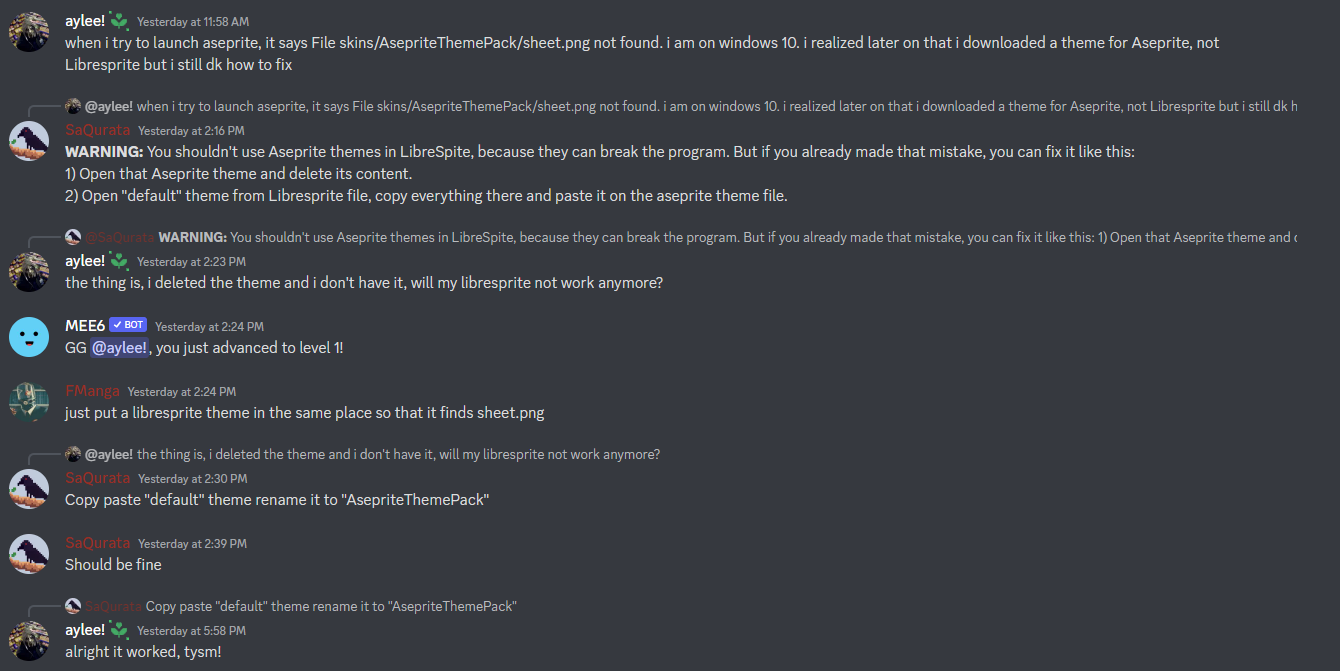 when i launch it says File skins/Aseprite Theme Pack/sheet.png not found · Issue #389 ...