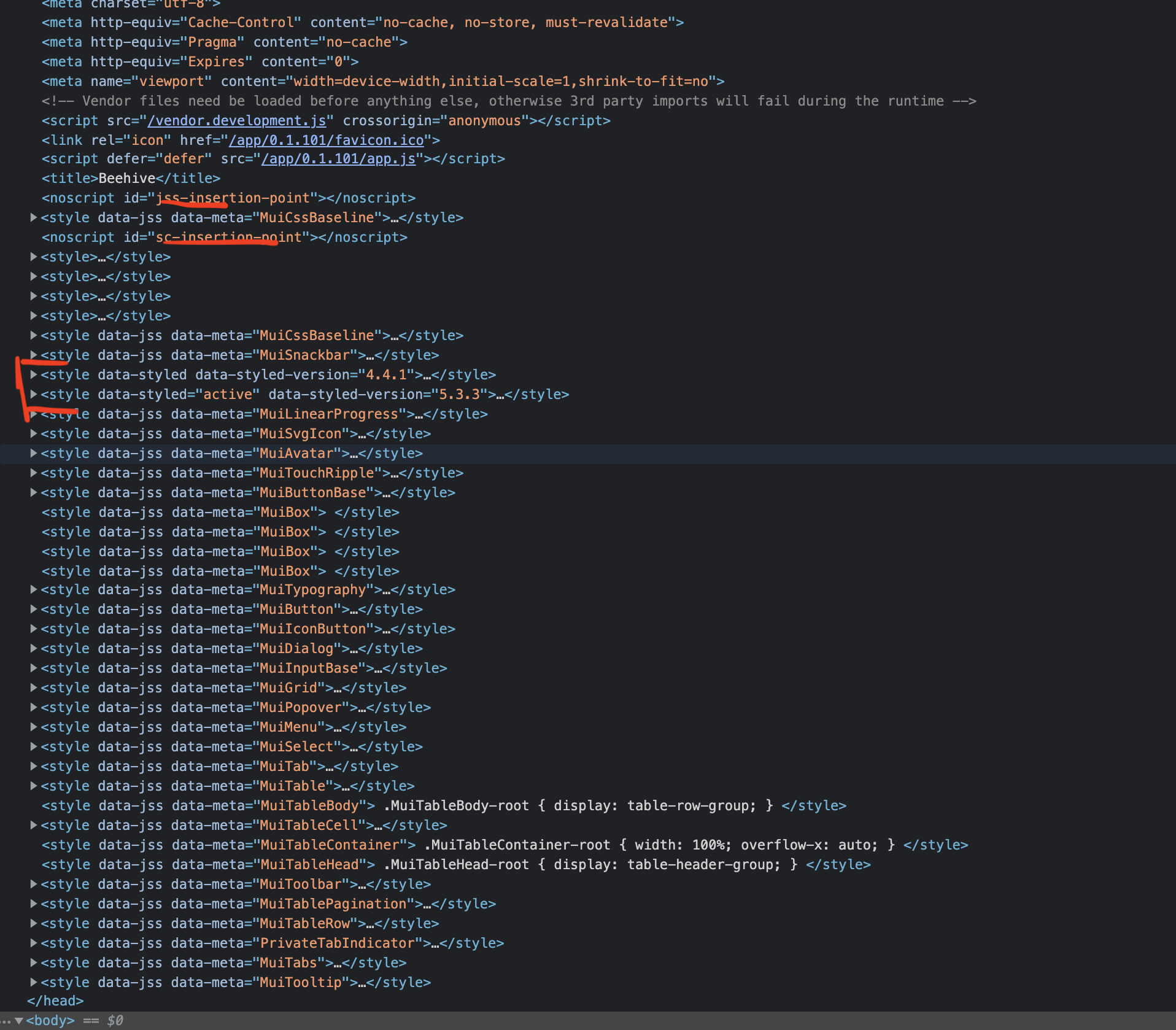 SC and MUI styles mix up, even tho they have separate insertion points · Issue #3680 · styled ...