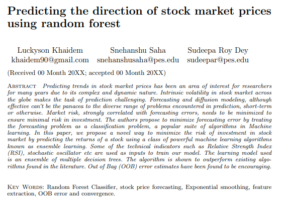 Stock Price Prediction | Kaggle