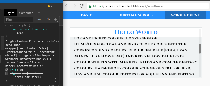 Scrollbar makes content too wide when it appears in v. 7.2.0 · Issue ...