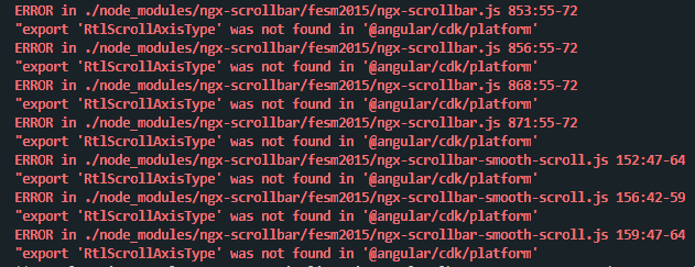 Build Error Angular 903 · Issue 272 · Murhafsouslingx Scrollbar · Github
