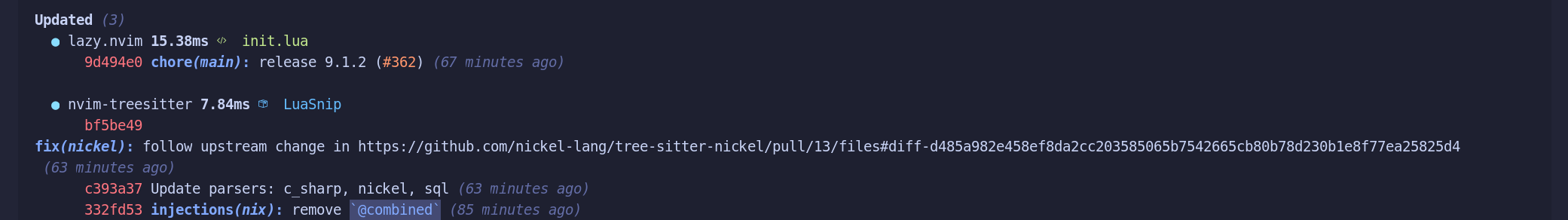 Bug Text Is Misaligned When Showing Long Commit Messages · Issue 373 · Folkelazynvim · Github