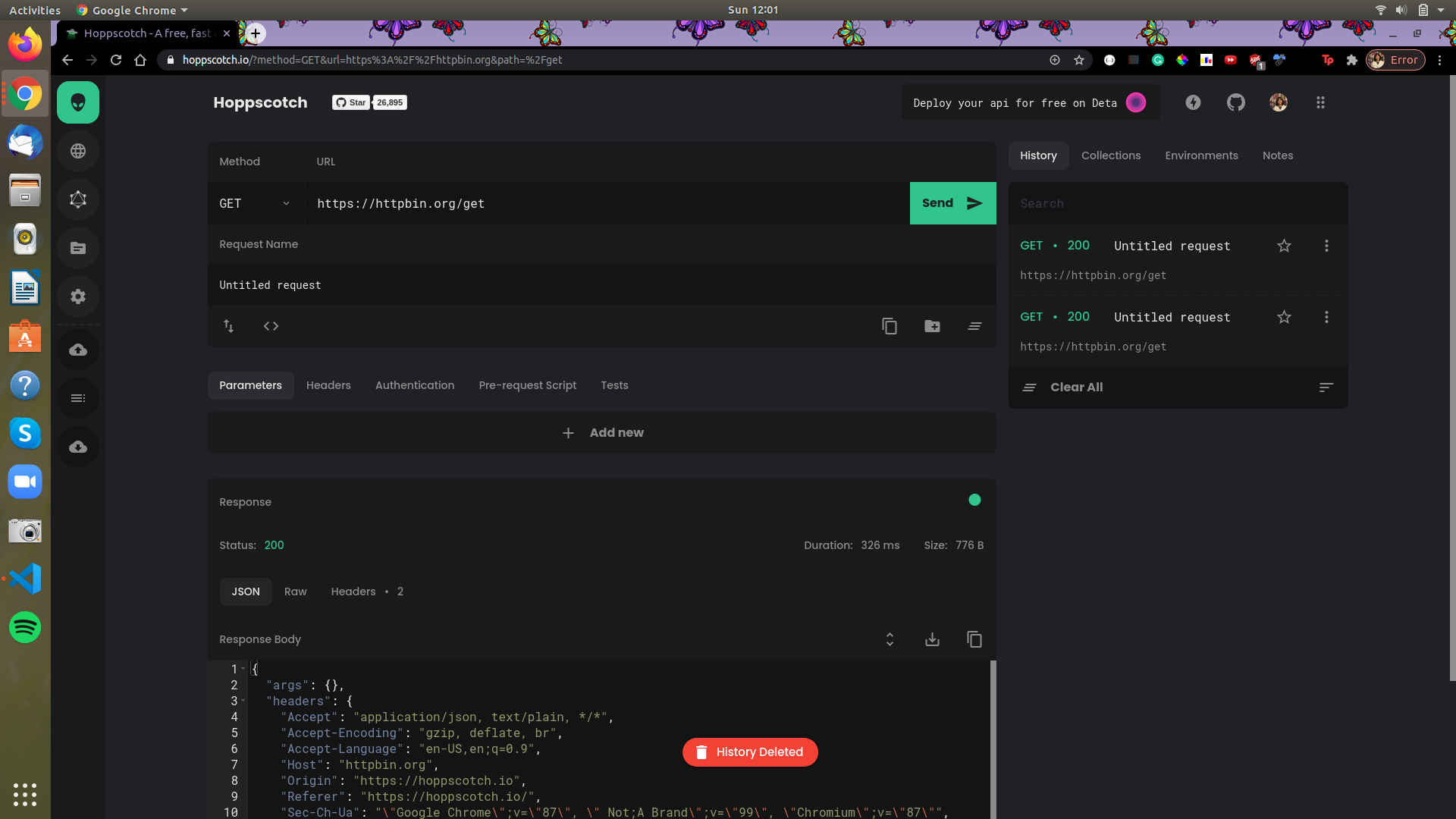 Deleting history UI bug · Issue #1455 · hoppscotch/hoppscotch · GitHub