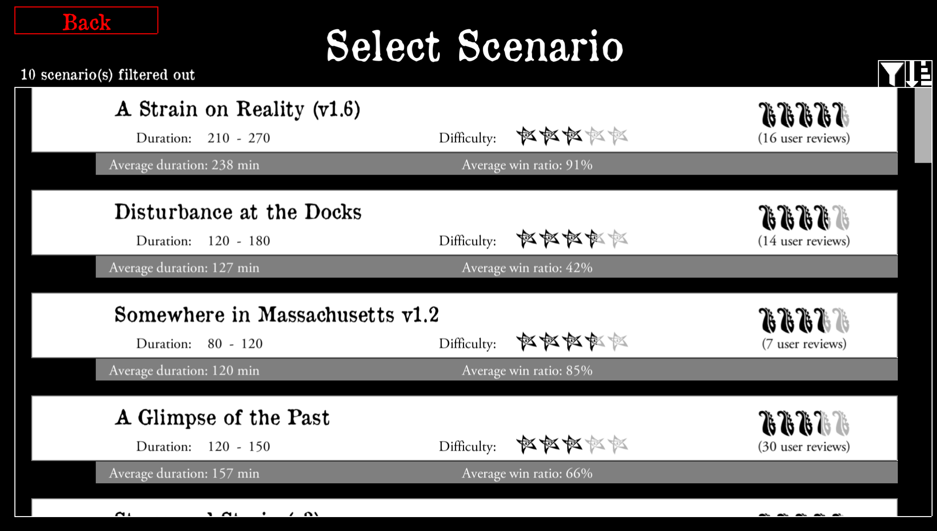 Scenario explorer - sort / filter options · Issue #963 · NPBruce/valkyrie · GitHub
