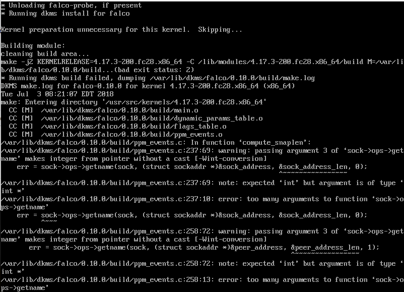 Driver Fails to Compile on Fedora 28 · Issue #1165 · draios/sysdig · GitHub