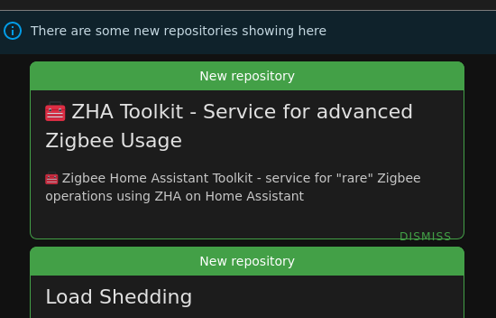 The Dismiss Buton Is Not Showing Correctly · Issue 2867 · Hacsintegration · Github