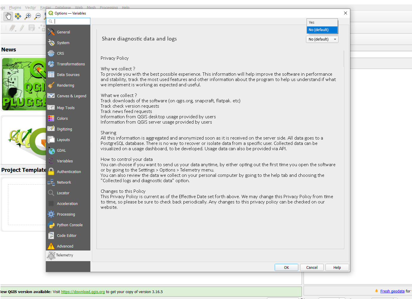 QGIS telemetry · Issue #224 · qgis/QGIS-Enhancement-Proposals · GitHub