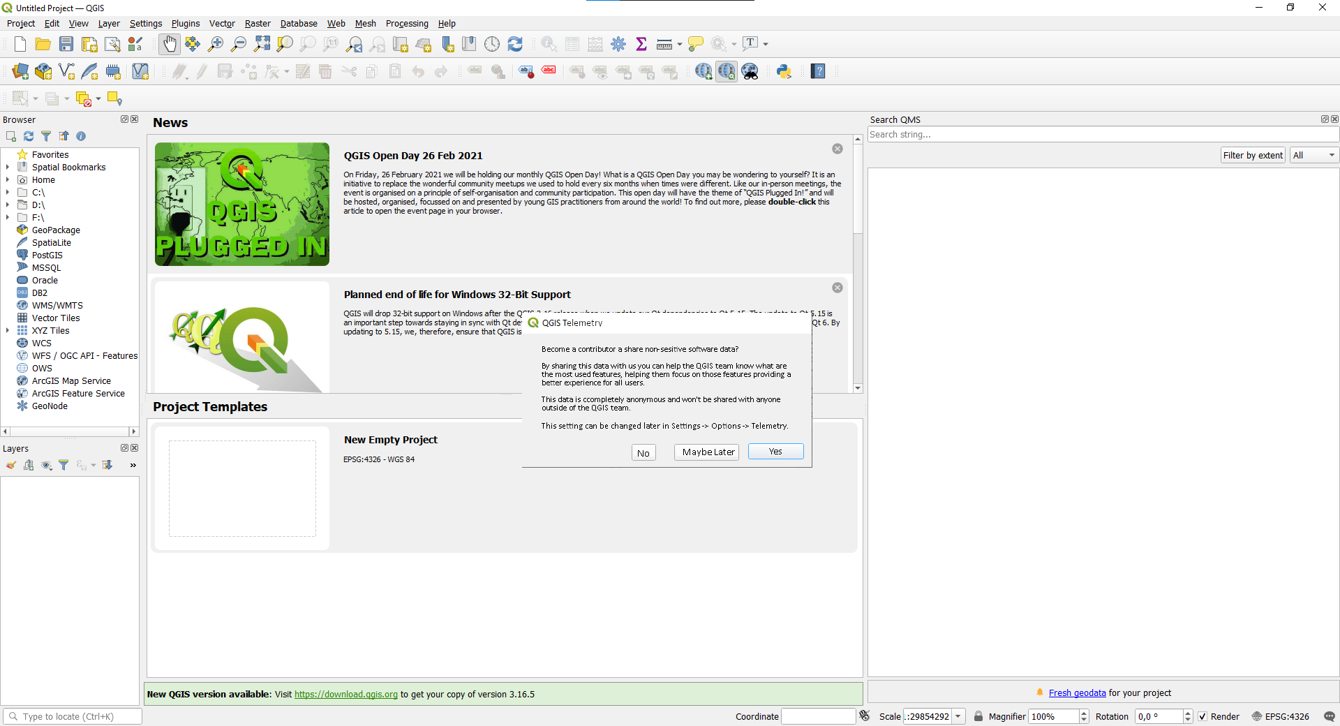 QGIS telemetry · Issue #224 · qgis/QGIS-Enhancement-Proposals · GitHub