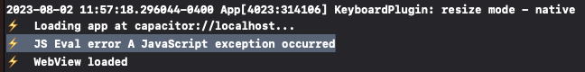 Bug Black Screen In Ios Android Js Eval Error A Javascript Exception Occurred · Issue 6784